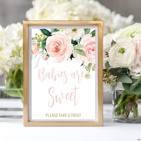 Babies Are Sweet Please Take a Treat Sign Baby Shower Dessert | Etsy
