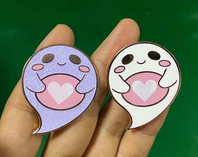 Glitter Ghost (individual) Hard Enamel Lapel Pin - Etsy Canada