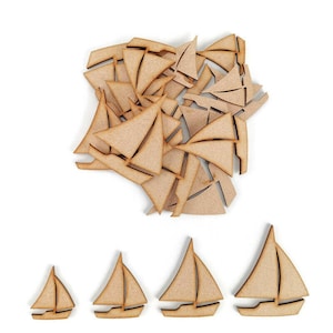 Ship Yacht MDF Craft Shapes Wooden Blank Decoration Embellishment Sea ...