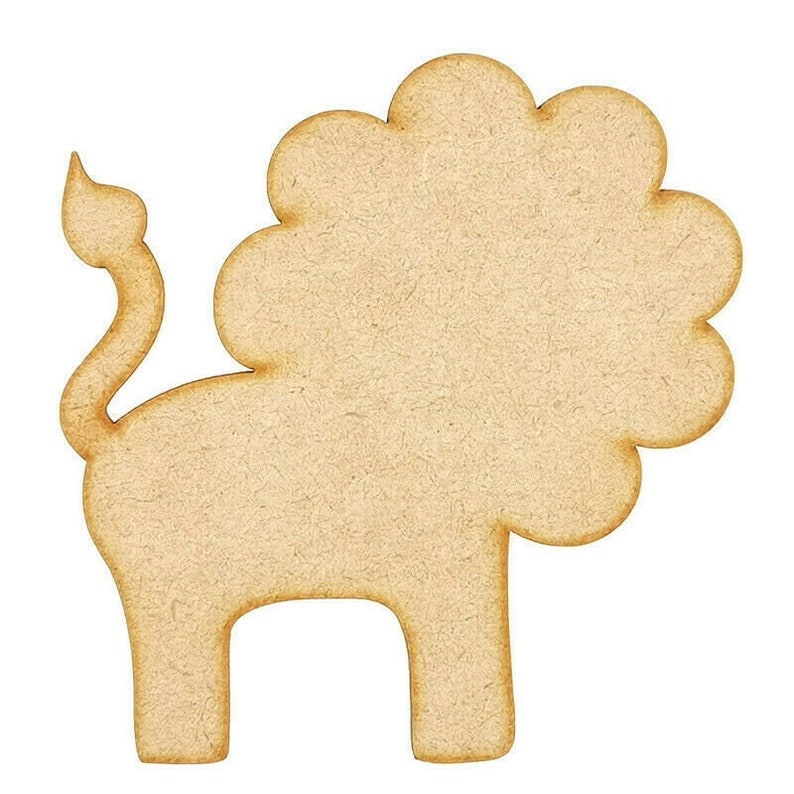 Baby Lion MDF Craft Shape Wooden Blank Decoration Embellishment Nursery ...