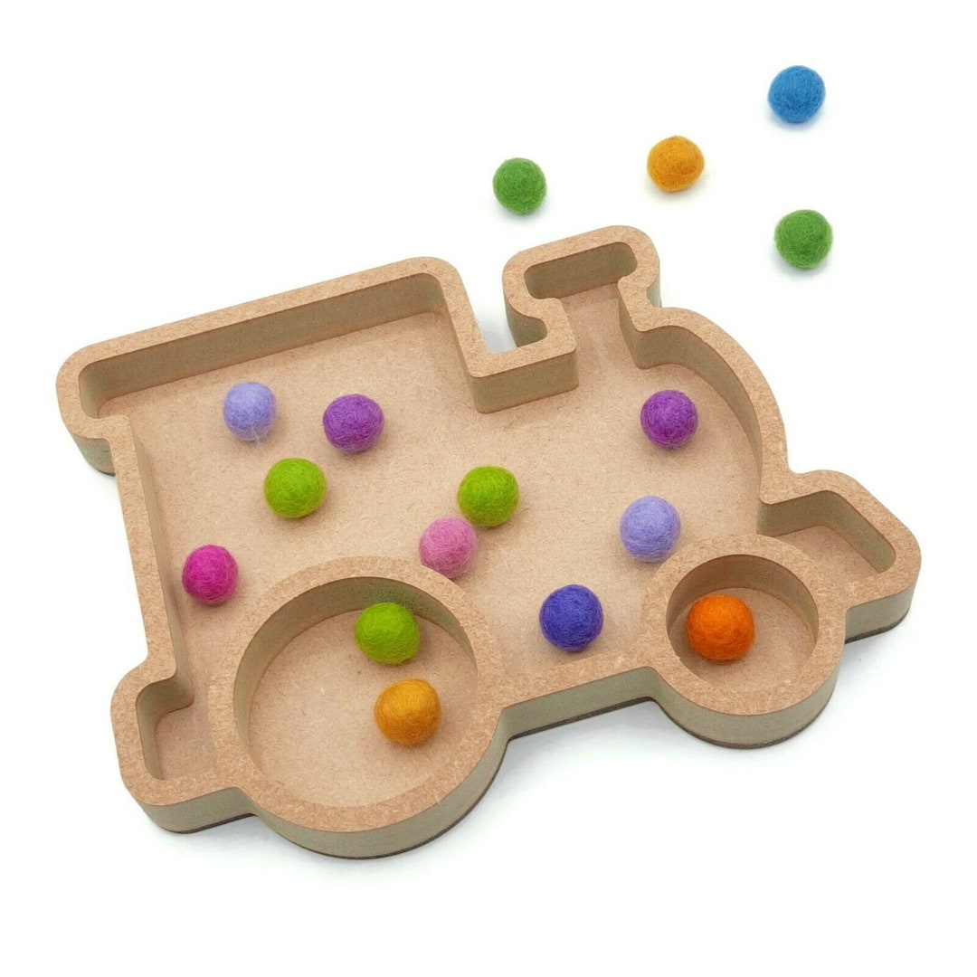 Fillable Train Locomotive MDF Shape: Pom Pom, Resin & Felt Ball Base - Etsy