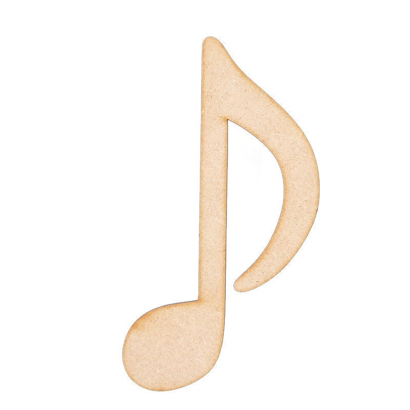 Music Note MDF Wooden Craft Shapes Blank Gift Tags Decoration | Etsy UK