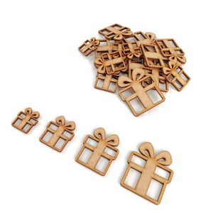 Christmas Gift MDF Craft Shape Wooden Blank Tag Decoration ...