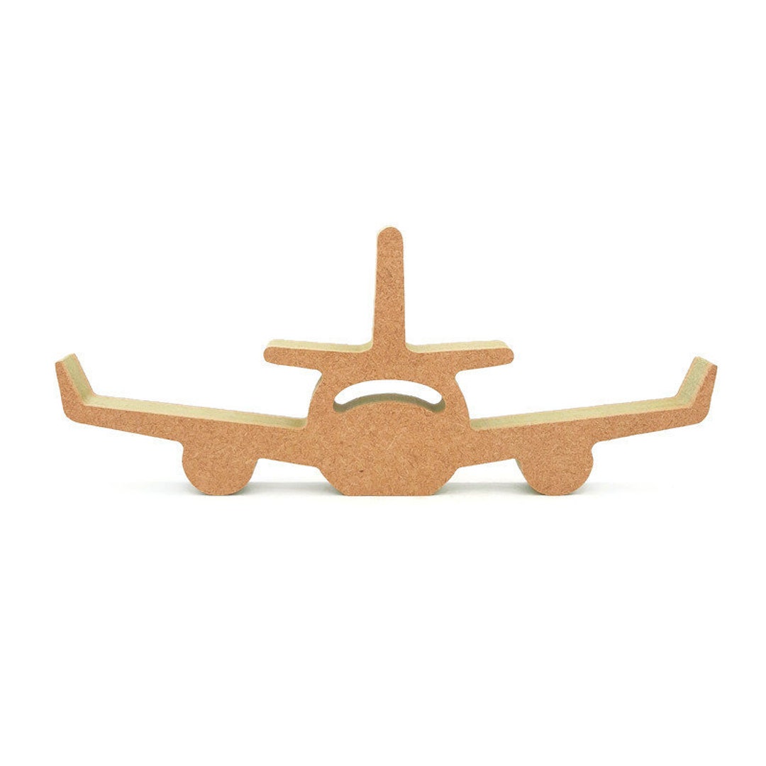 Freestanding Airplane Wooden MDF Blank Shape, Unpainted, 18mm Thick ...