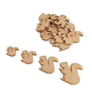 Squirrel MDF Craft Shapes Wooden Blank Forest Wildlife Decoration ...