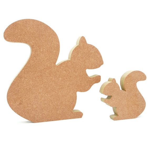 Freestanding Cute Squirrel Wooden MDF Blank Shape Unpainted | Etsy