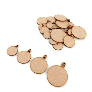Christmas Blank Bauble MDF Craft Shapes Wooden Gift Tags Decoration ...