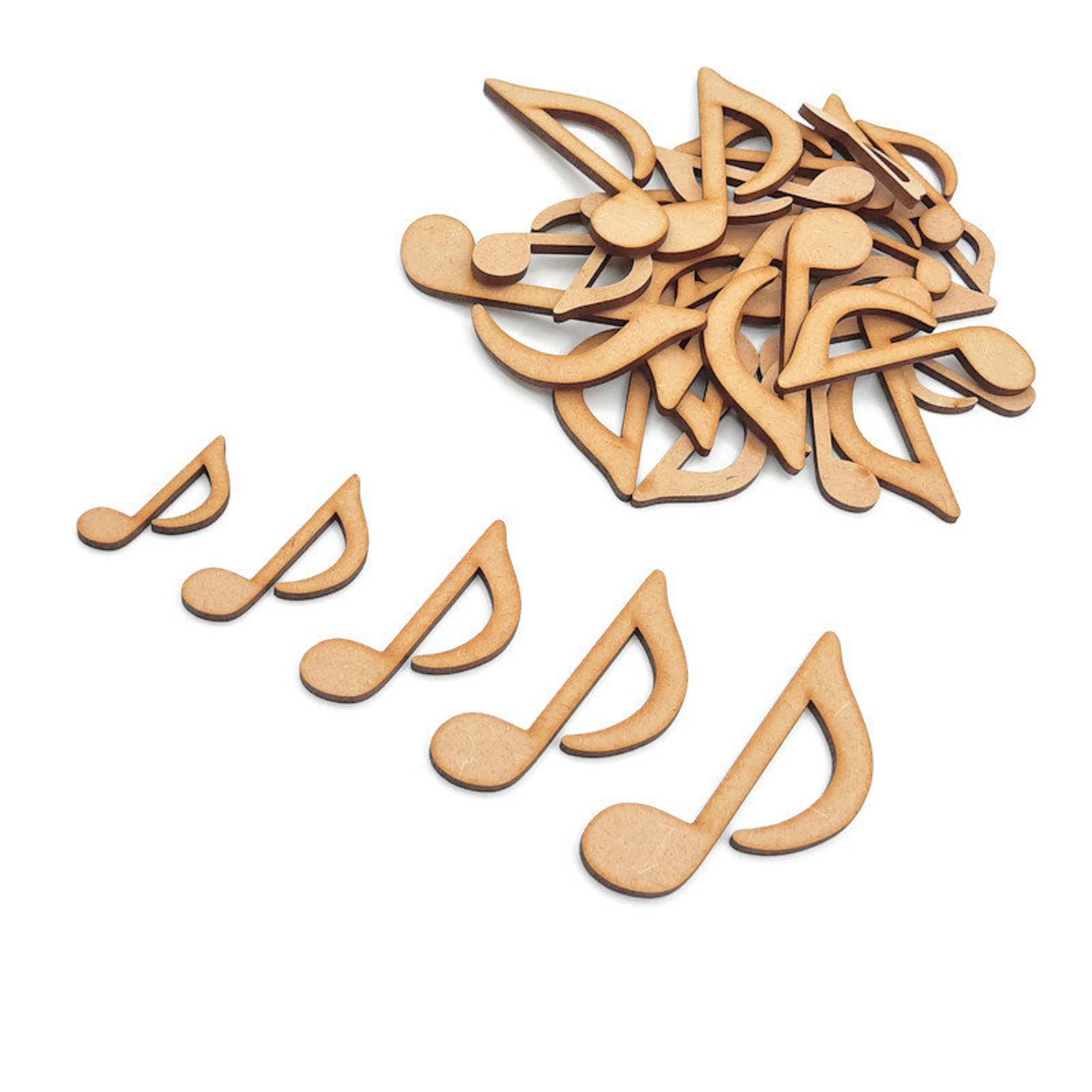 Music Note MDF Wooden Craft Shapes Blank Gift Tags Decoration - Etsy UK