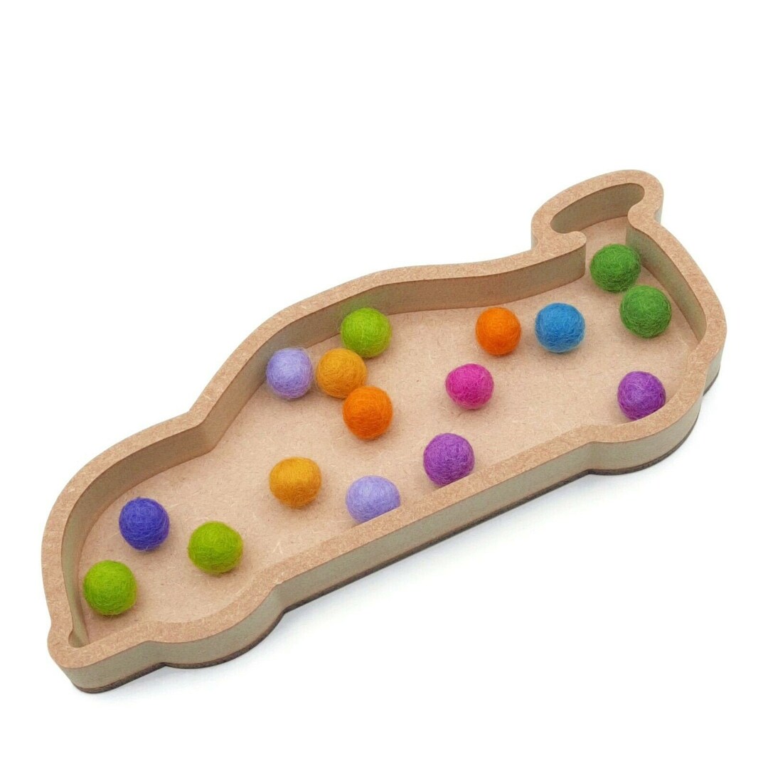 Open Fillable Sport Car MDF Wood Shape Pom Pom Resin Felt Wool Ball ...