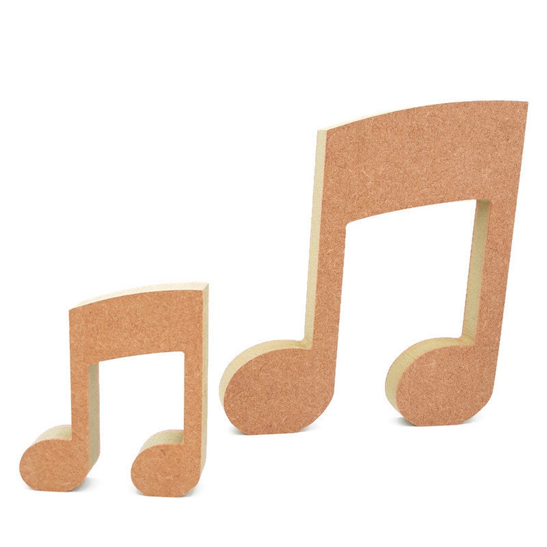 Freestanding Musical Note Wooden MDF Blank Shape, Unpainted, 18mm Thick ...