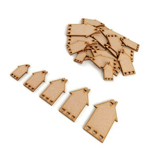 House MDF Craft Shapes Wooden Blank Decoration Embellishment Heart New ...