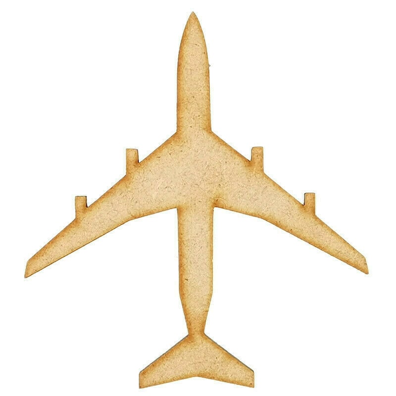 Plane MDF Craft Shapes Wooden Blank Gift Jet Decoration Embellishments ...
