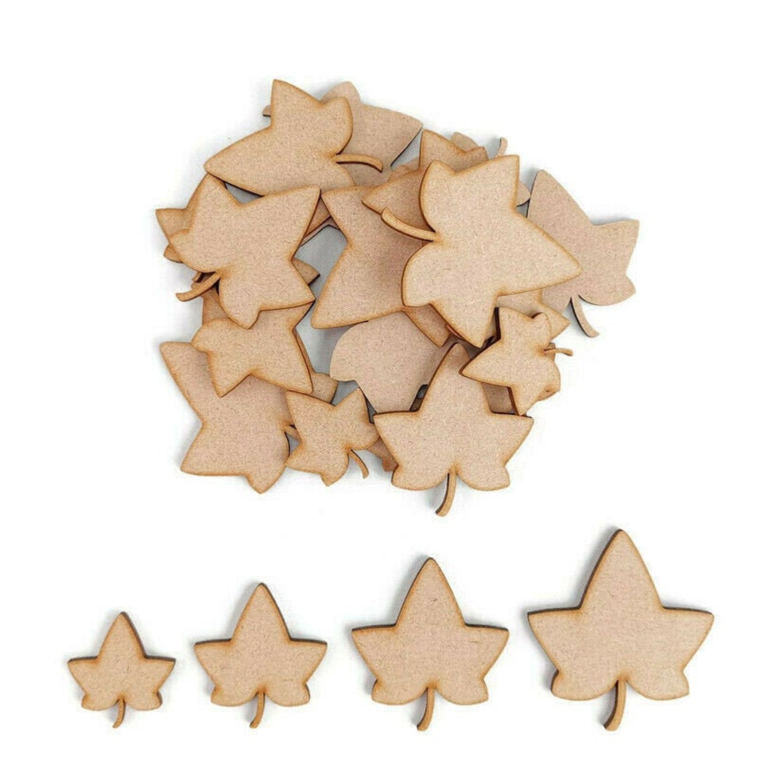 Ivy Leaf MDF Craft Shapes Wooden Blank Gift Tags Decoration ...