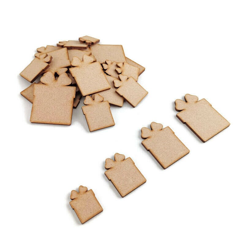 Present MDF Craft Shapes Wooden Blank Gift Wedding Decoration - Etsy UK