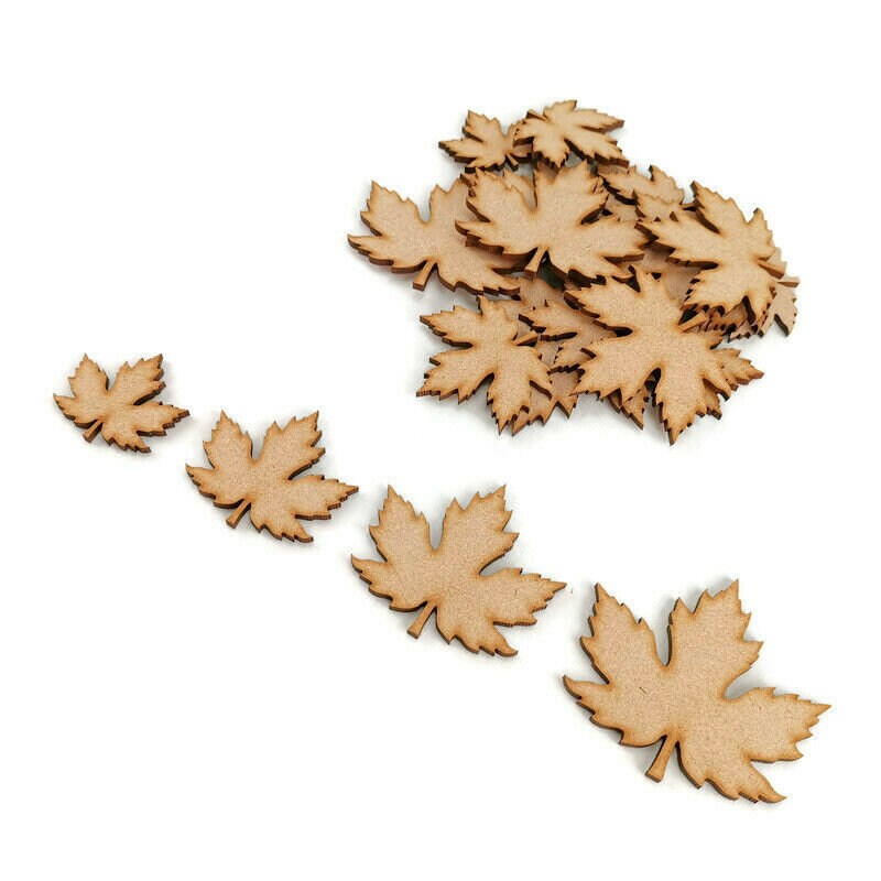Maple Leaf MDF Craft Shape Wooden Blank Autumn Decoration ...