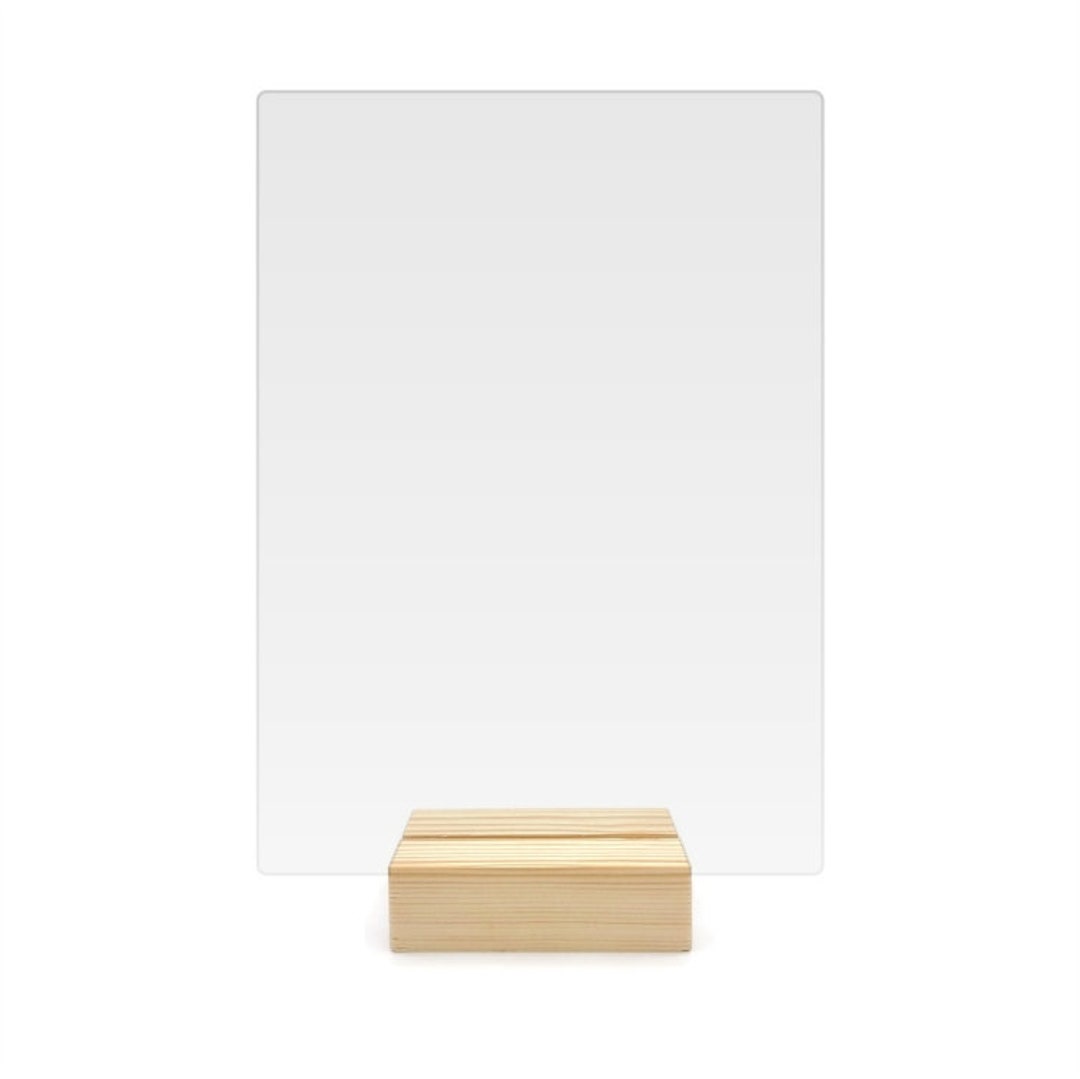 Blank Rectangle Clear Acrylic Table Sign Reception Stand Wedding ...