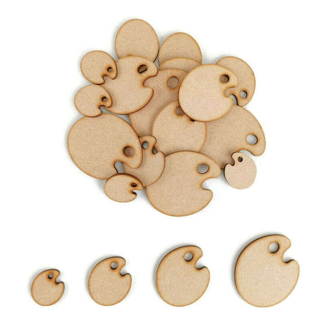 Paint Palette MDF Craft Shape Wooden Blank Color Decoration ...