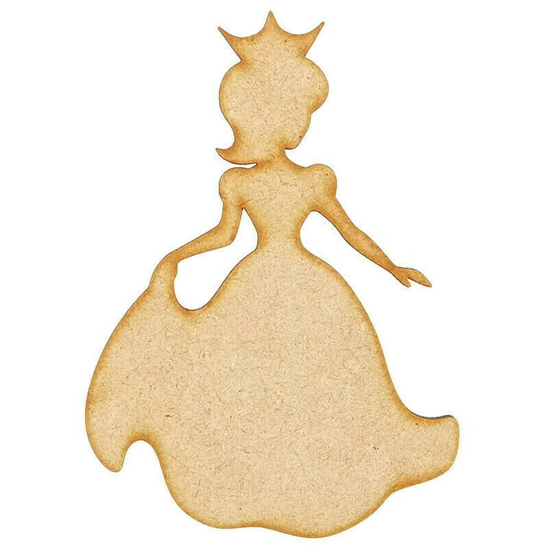 Princess MDF Craft Shapes Wooden Blank Gift Royal Decoration ...