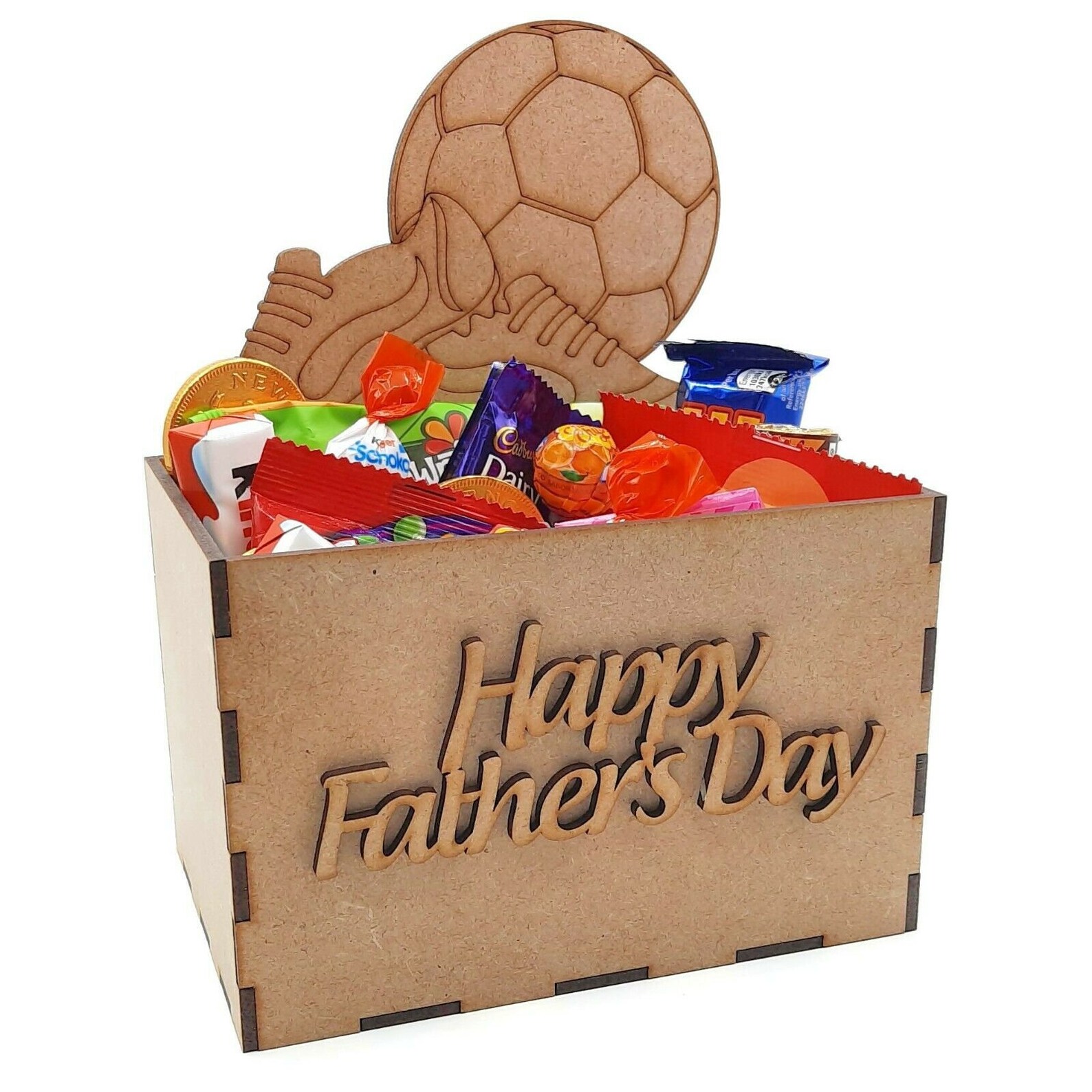 Fathers Day Treat Box Hamper Gift Fillable Craft Kit MDF Wooden ...