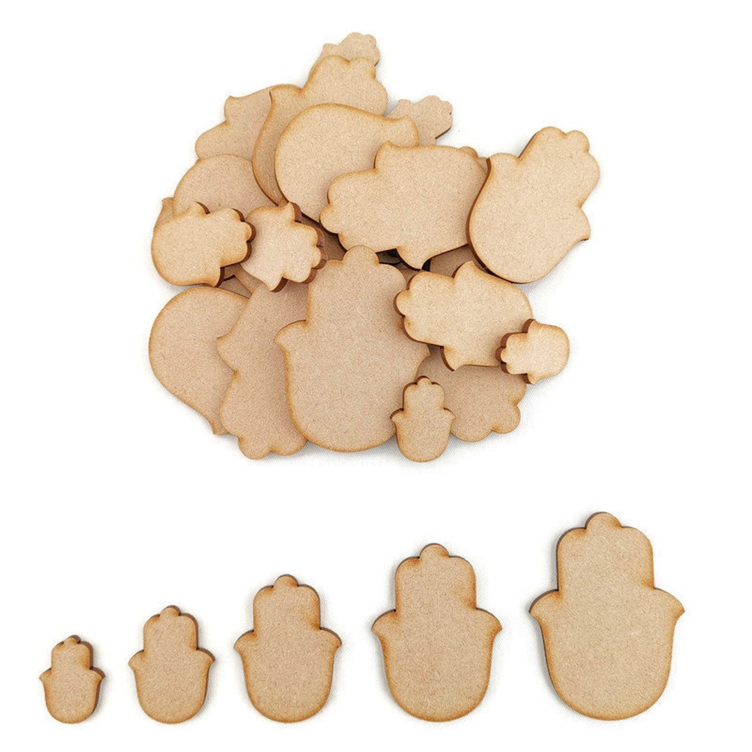 Hamsa Hand MDF Craft Shapes Wooden Blank Decoration Embellishments ...