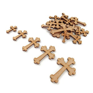 Cross With Rounded Ends MDF Craft Shapes Wooden Blank Embellishment ...