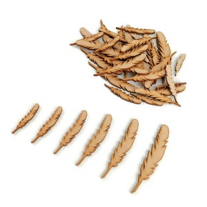 Bird Feather MDF Craft Shapes Wooden Blank Embellishment Decoration ...