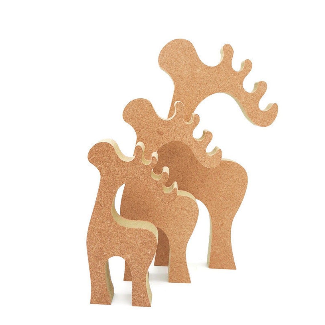 Freestanding Nordic Reindeer Wooden MDF Blank Shape - Etsy UK
