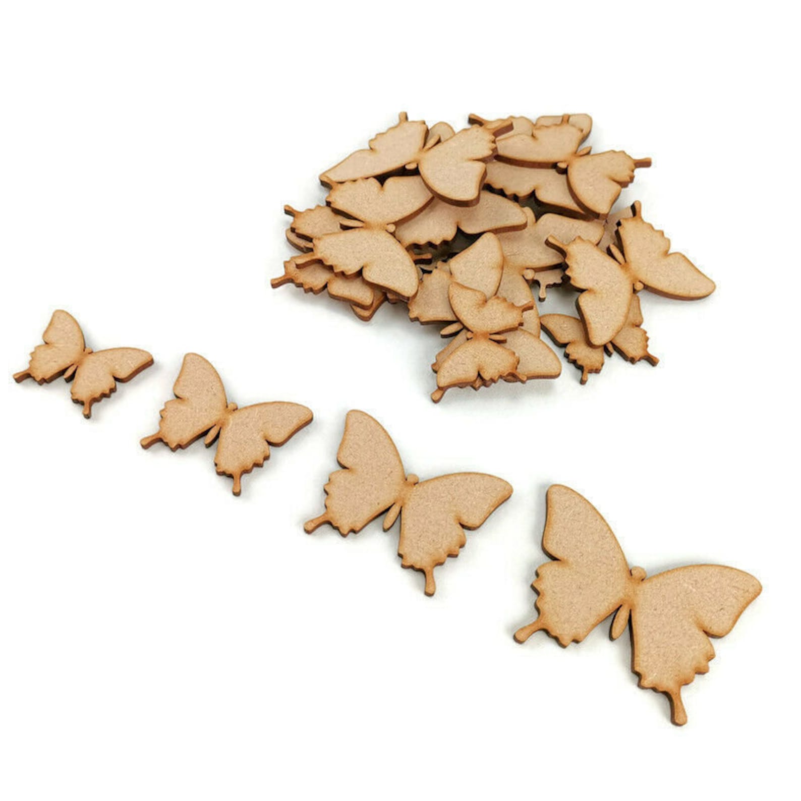 Butterfly MDF Craft Shapes Wooden Blank Decoration Embellishments Bug ...