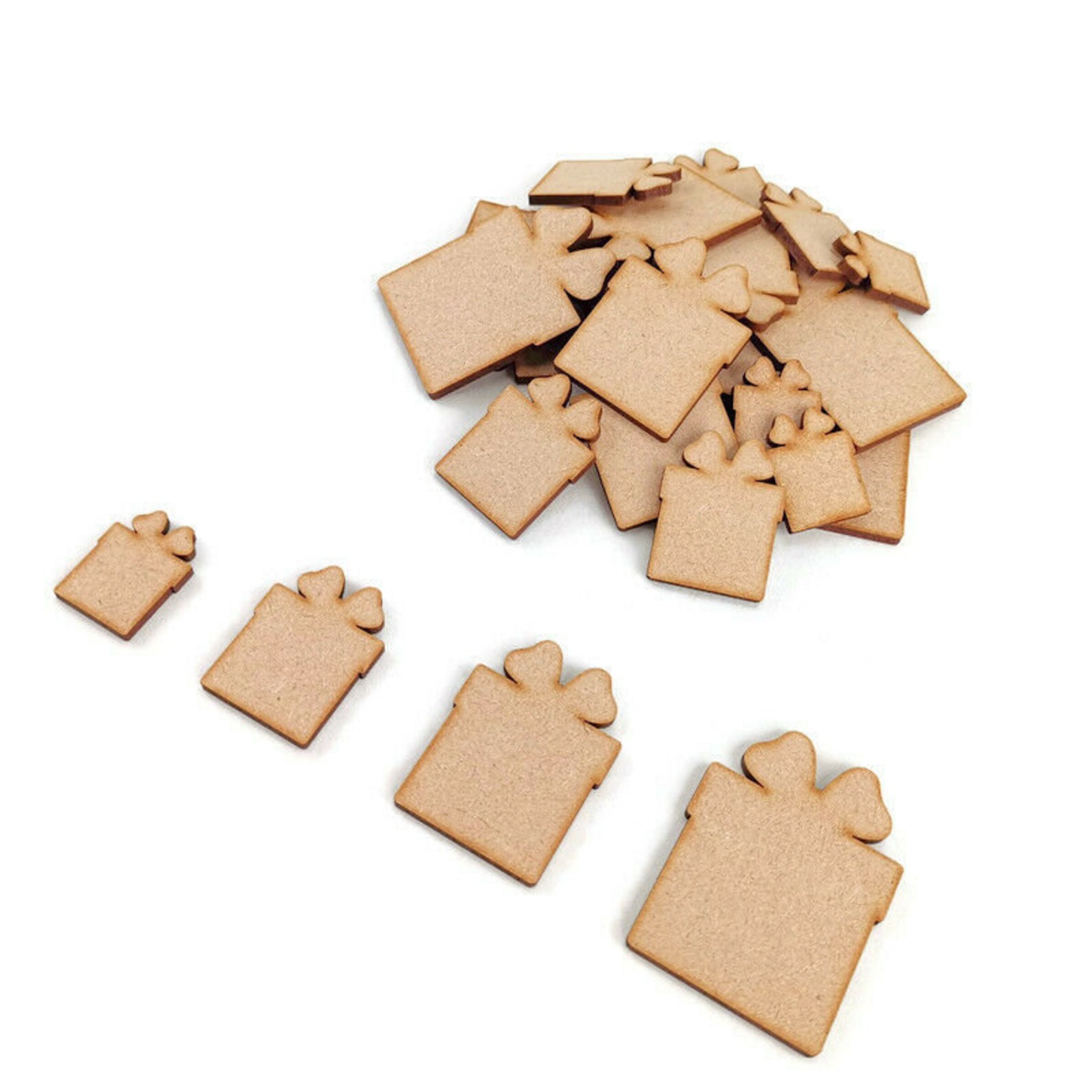 Present MDF Craft Shapes Wooden Blank Gift Wedding Decoration - Etsy UK