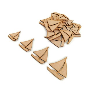 Ship Yacht MDF Craft Shapes Wooden Blank Decoration Embellishment Sea ...