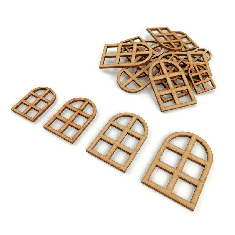 House Window MDF Craft Shapes Wooden Blank Home Tags - Etsy UK