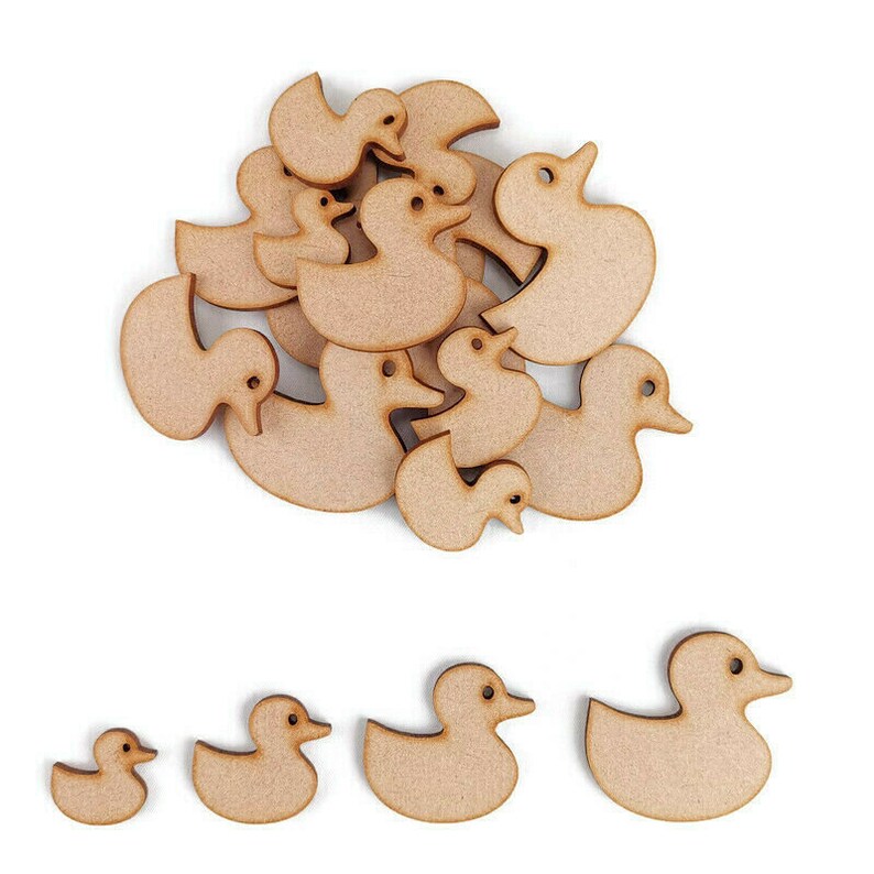 MDF Duck Craft Shapes: Wooden Embellishments, Baby Shower Decor - Etsy UK