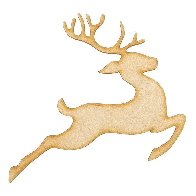 Santa Reindeer MDF Craft Shapes Wooden Blank Christmas Decoration ...