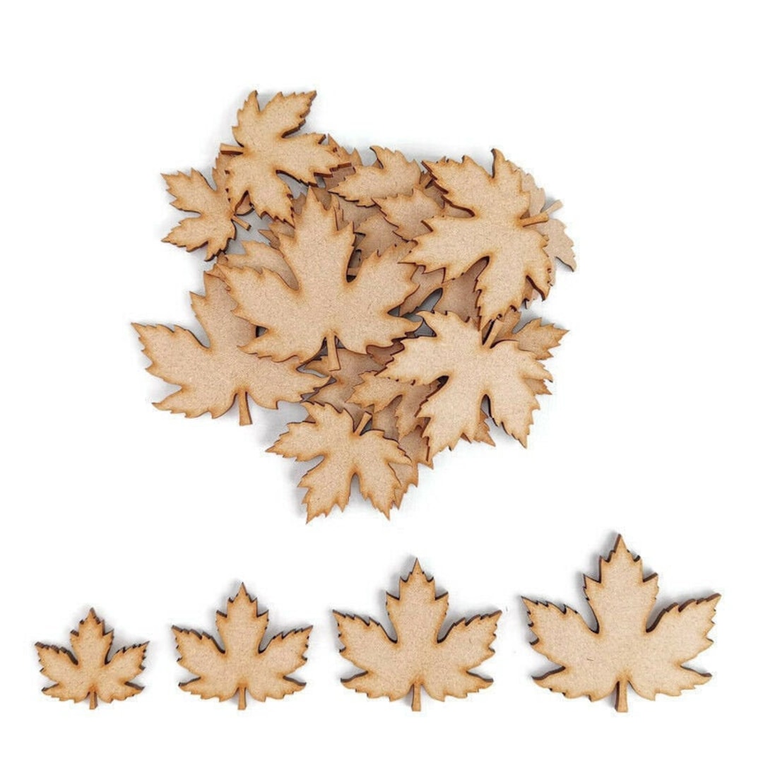 Maple Leaf MDF Craft Shape Wooden Blank Autumn Decoration ...
