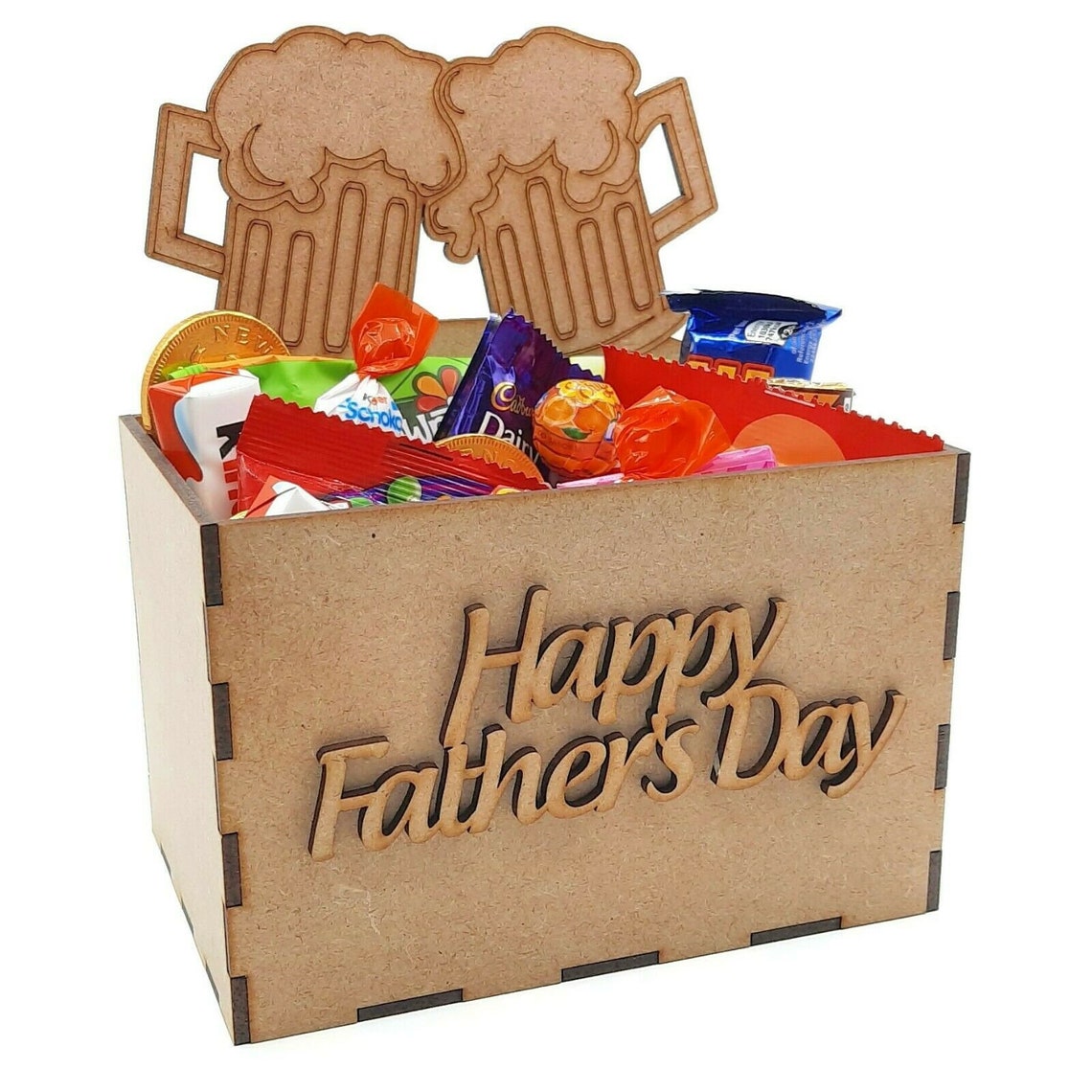 Fathers Day Treat Box Hamper Gift Fillable Craft Kit MDF | Etsy