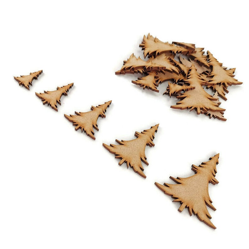 Pretty Christmas Tree MDF Craft Shapes Wooden Blank Gift Embellishment ...