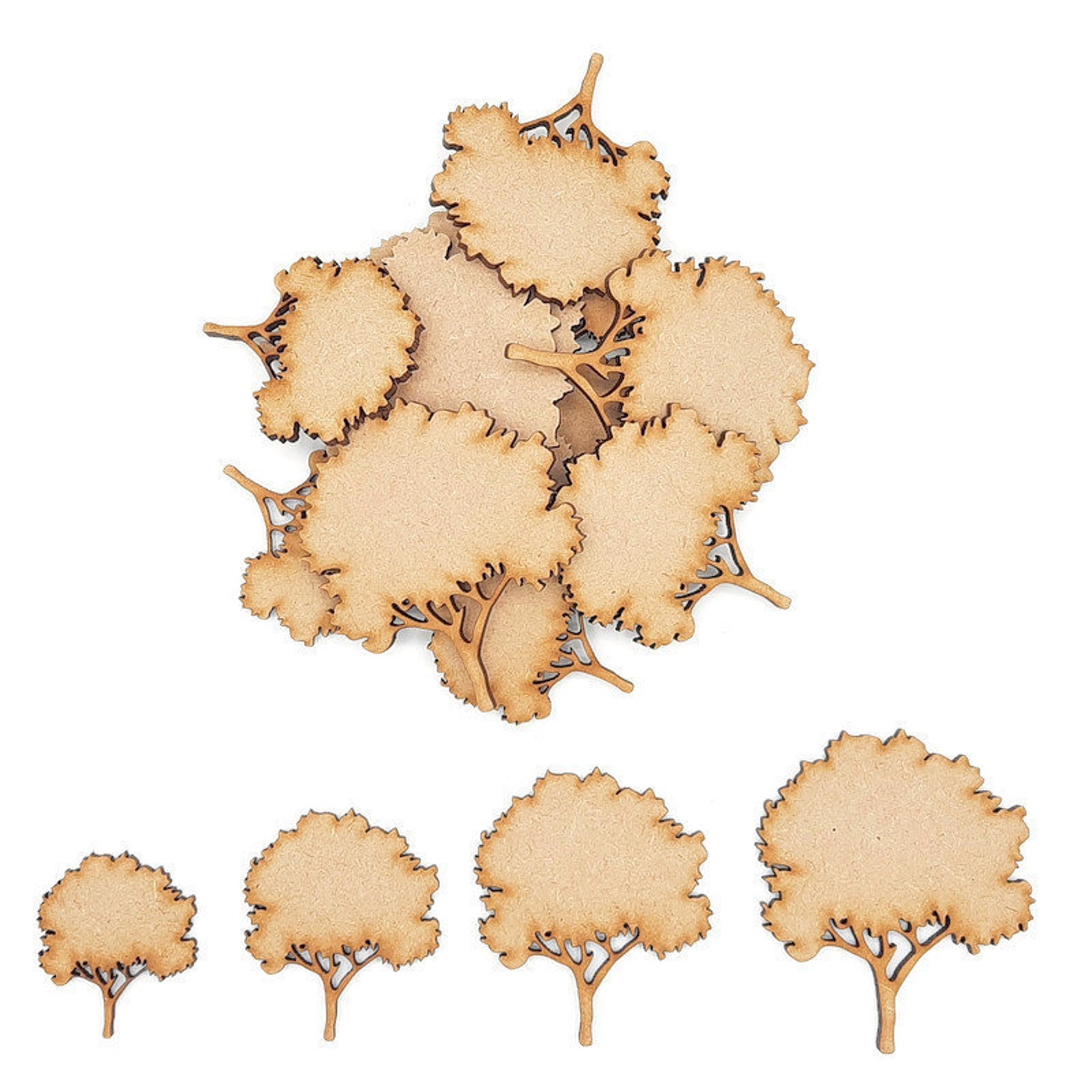 Wooden MDF Tree Craft Blank Shape Halloween Decoration - Etsy UK