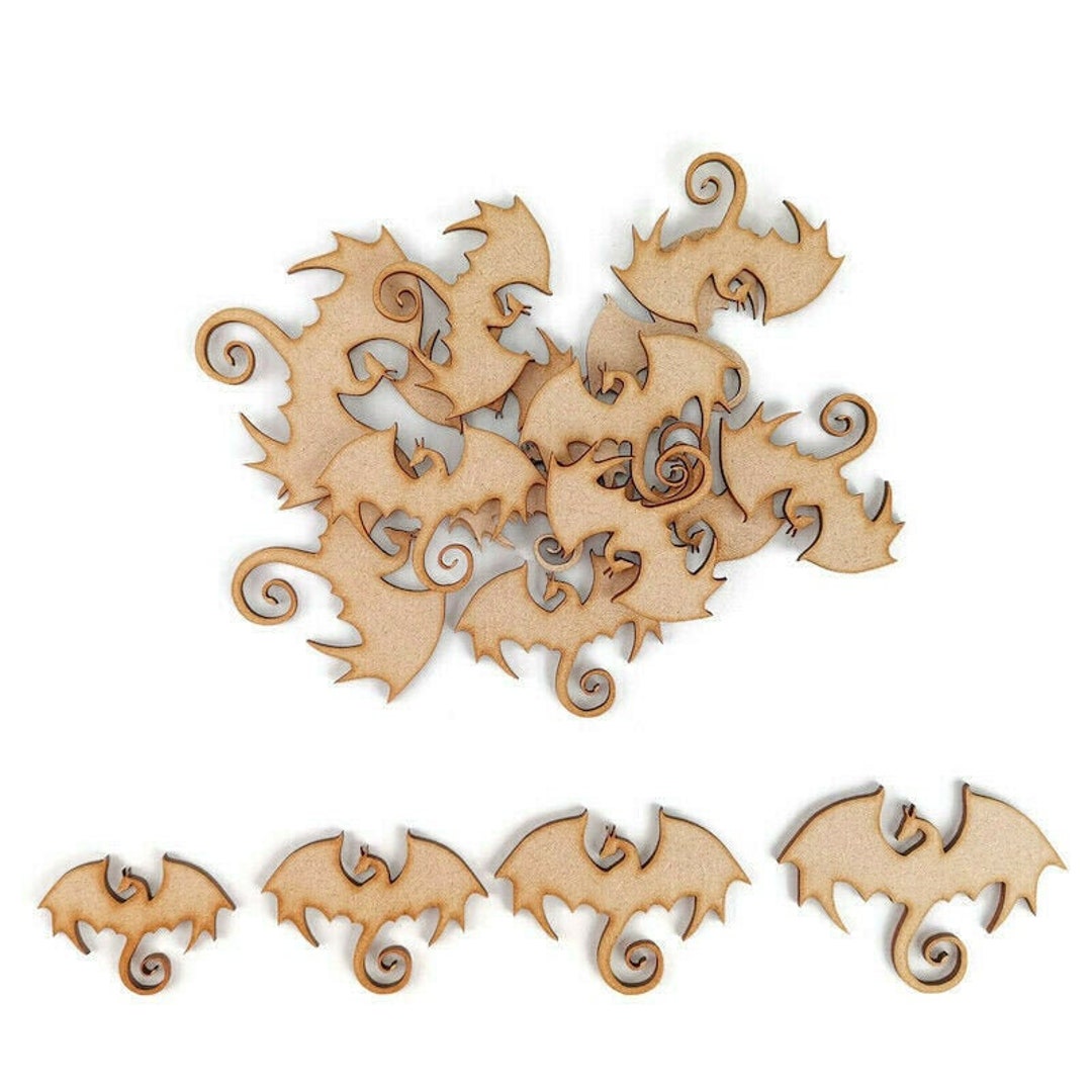 MDF Dragon Craft Shapes: Wooden Embellishments, Gift Tags - Etsy UK