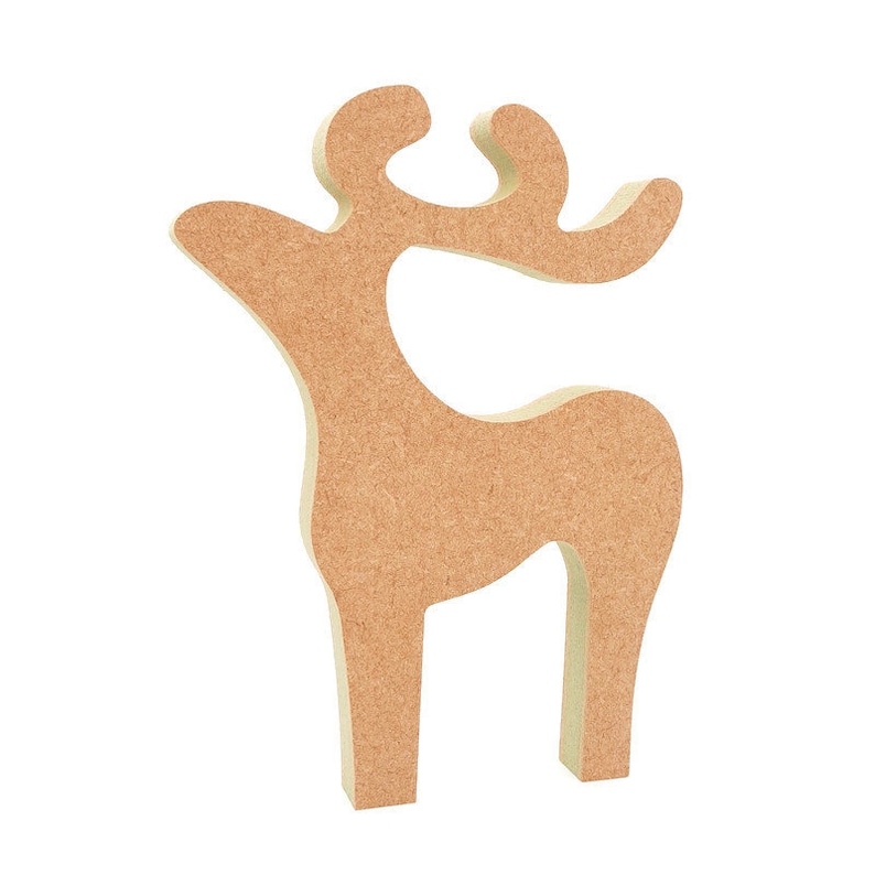 Freestanding Classic Reindeer Wooden MDF Blank Shape | Etsy UK