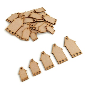 House MDF Craft Shapes Wooden Blank Decoration Embellishment Heart New ...