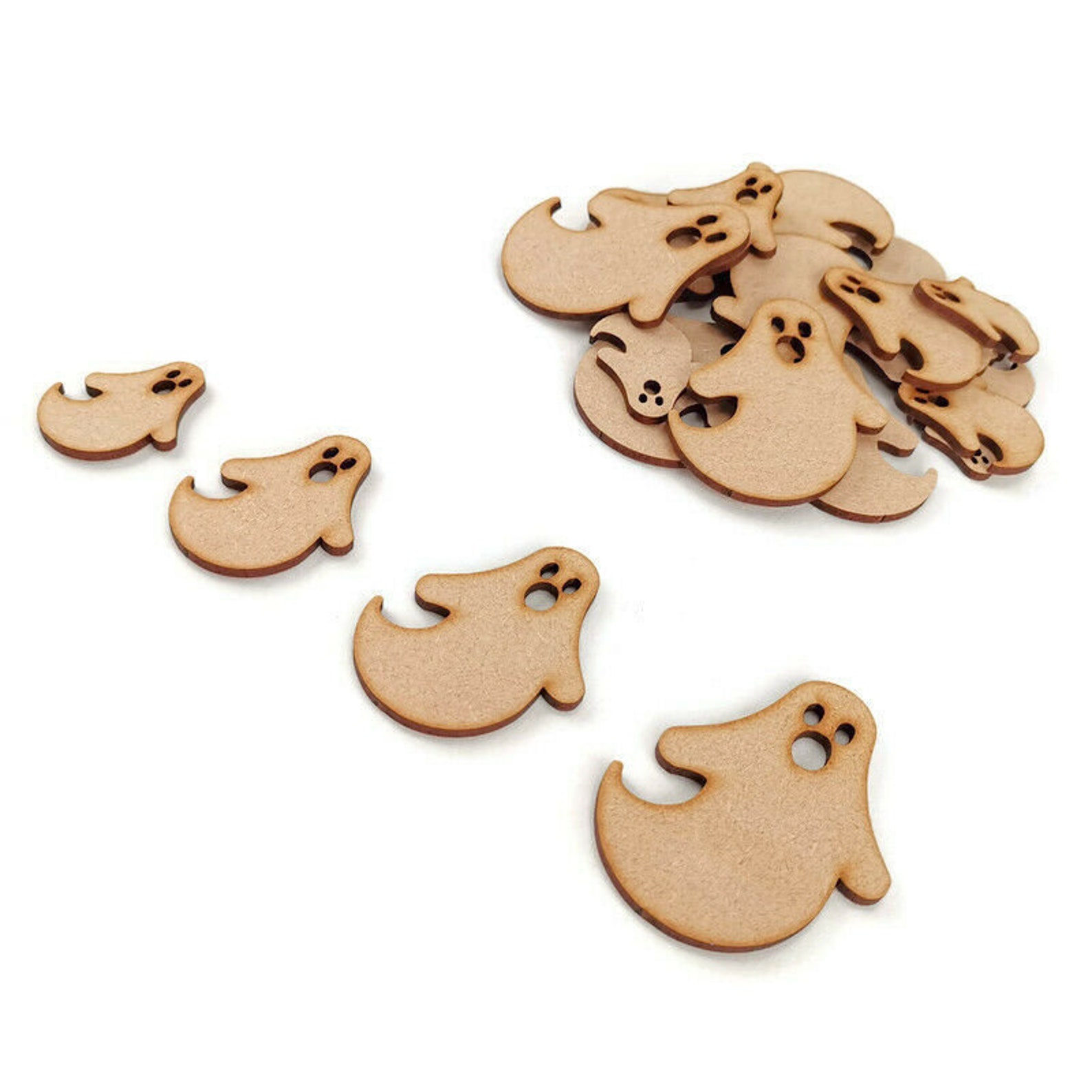 Ghost MDF Craft Shapes Wooden Blank Pack Halloween Decoration - Etsy UK