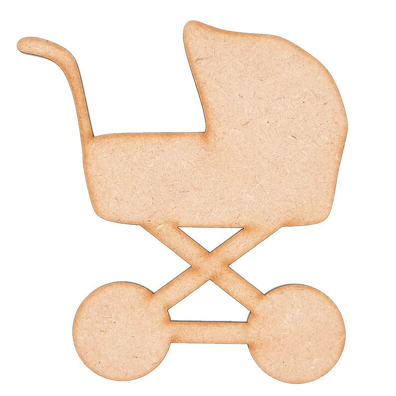 Baby Pram MDF Craft Shapes Wooden Blank Embellishment Baby Shower ...