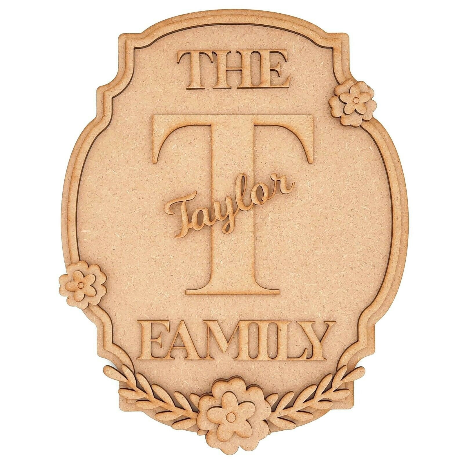 Personalised Family surname Name Sign plaque Wedding decor MDF | Etsy