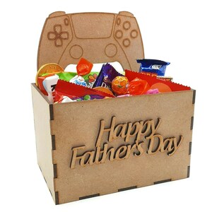 Fathers Day Treat Box Hamper Gift Fillable Craft Kit MDF Wooden ...