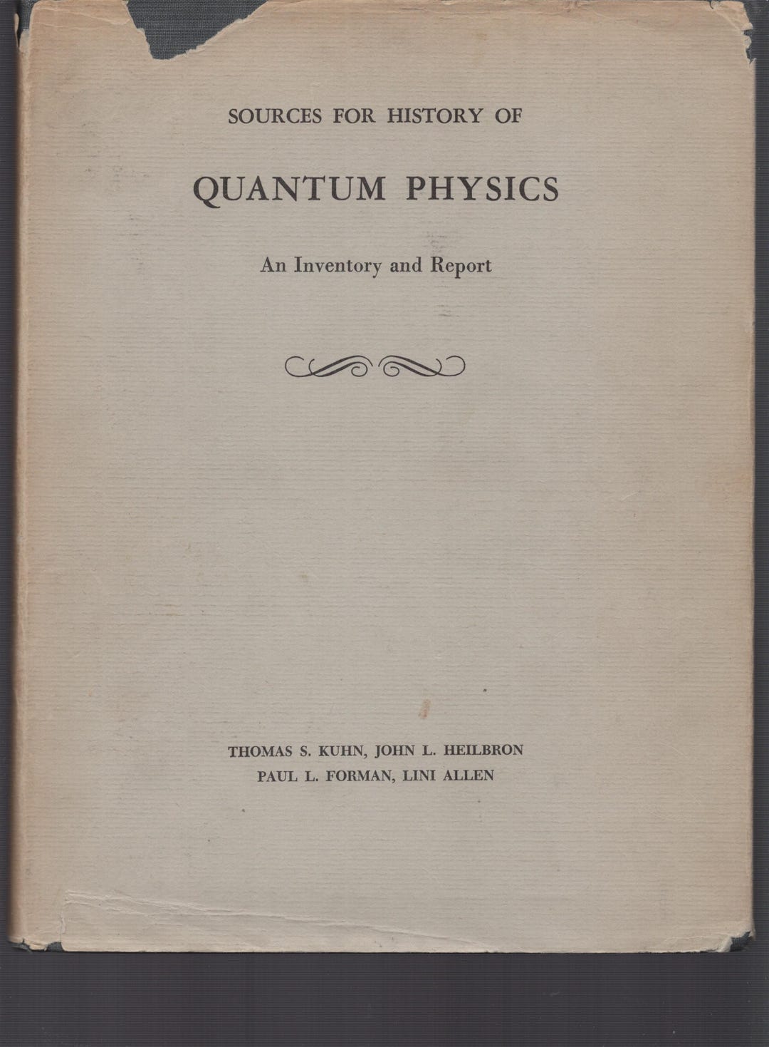 Sources for History of Quantum Physics / Hardcover 1967 / Thomas S ...