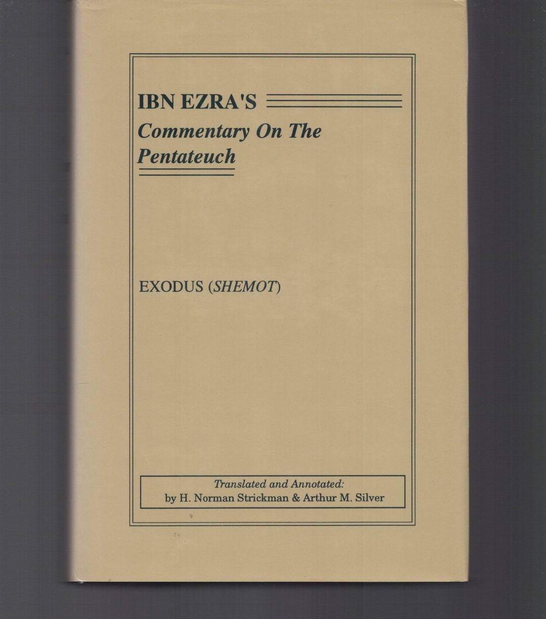 Ibn Ezra's Commentary on the Pentateuch - Exodus / Hardcover 1996 / Theology Bible Religion - Etsy