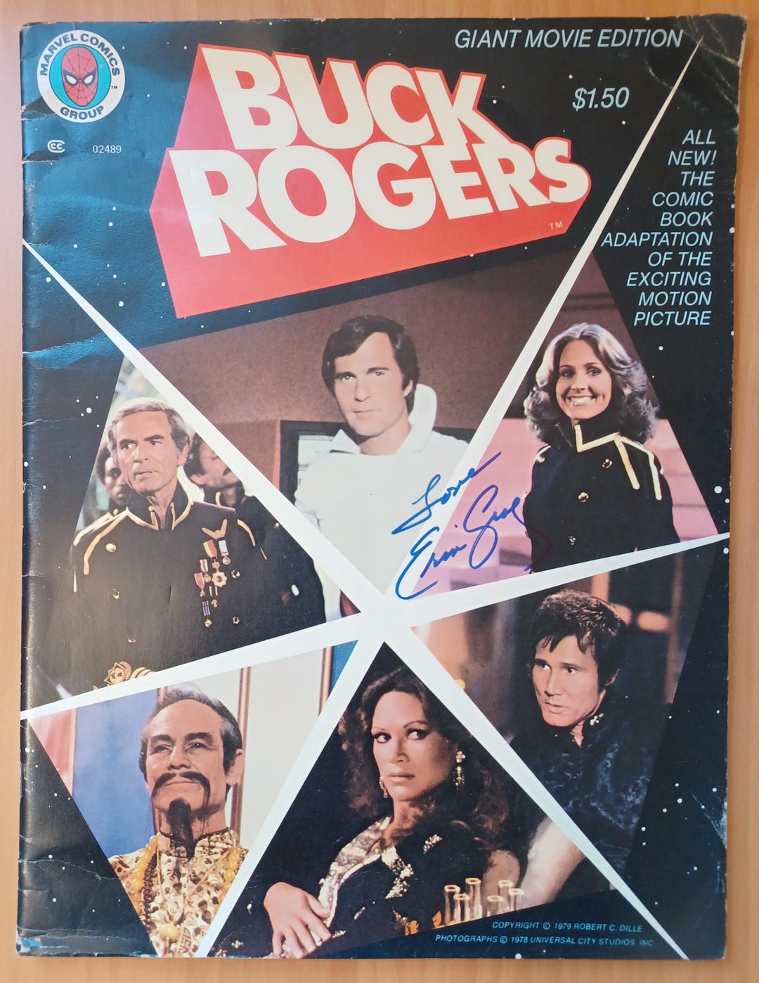 Buck Rogers / SIGNED / Erin Gray / Marvel Giant Movie Edition / 1979 ...