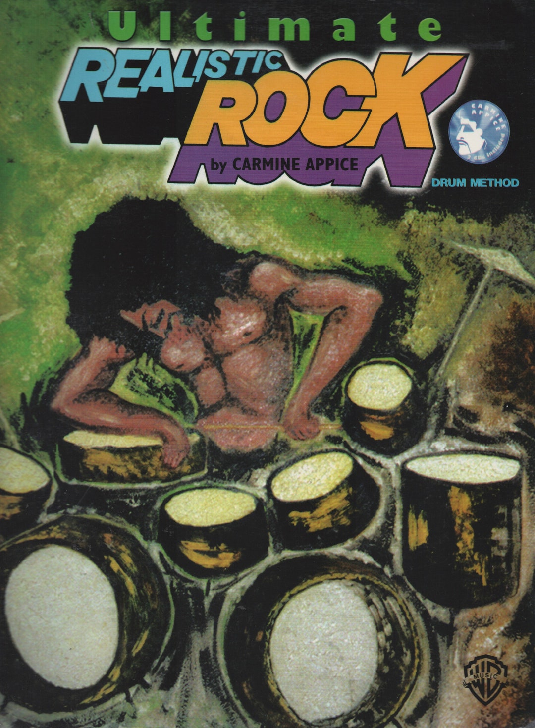 Ulitmate Realistic Rock / Carmine Appice Drums Drumming W/ 2 CD / Paperback / Rod Stewart ...