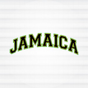 Jamaica Arched Text SVG PNG PDF T-shirt Design Lettering Cricut ...