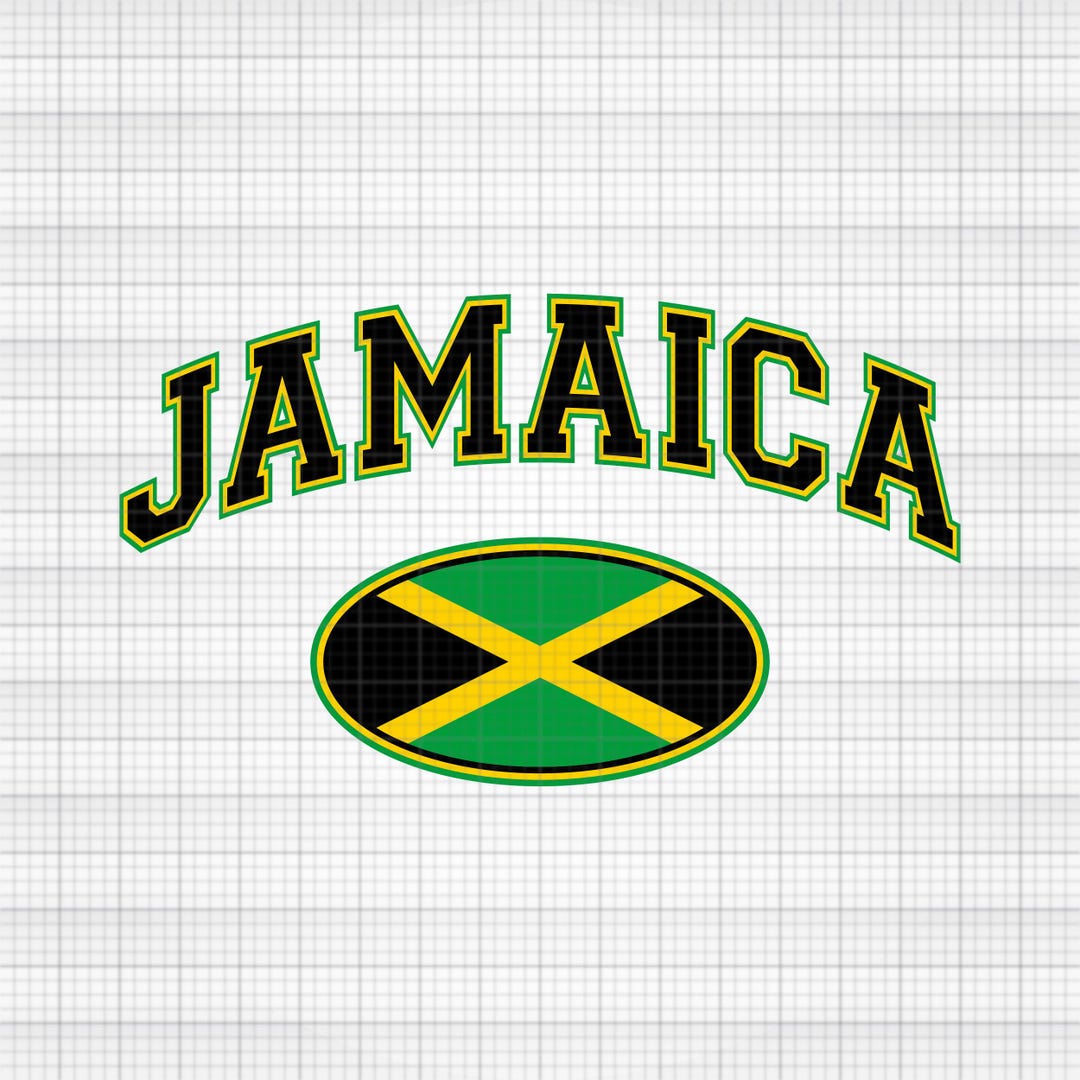 Jamaica Oval Flag (SVG PNG PDF) Jamaican T-shirt Design Lettering ...